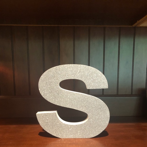 Other | Silver Glitter Letter S | Poshmark
